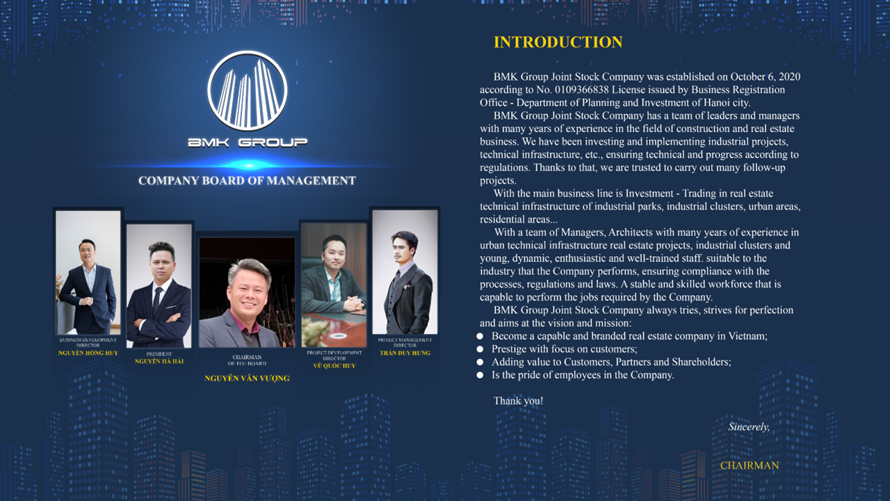 BMK GROUP JOINT STOCK COMPANY